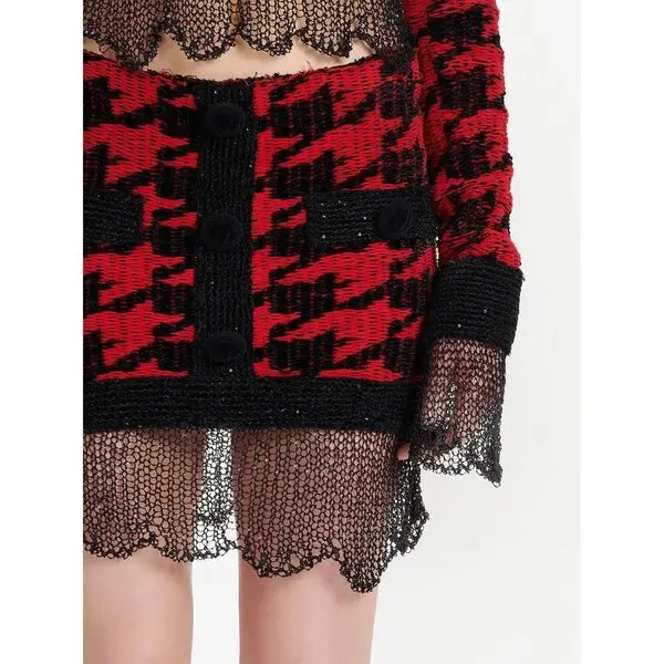 Balmain Knit Destroyed Skirt
