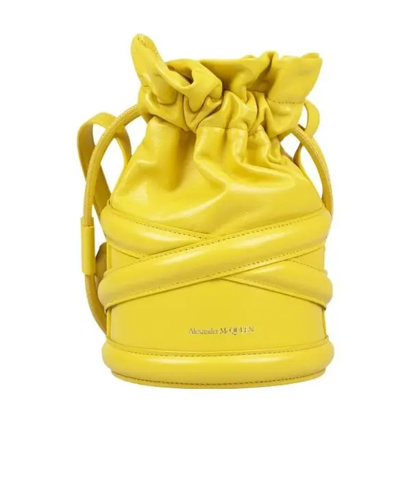 Alexander McQueen Soft Curve Drawstring Bucket Bag
