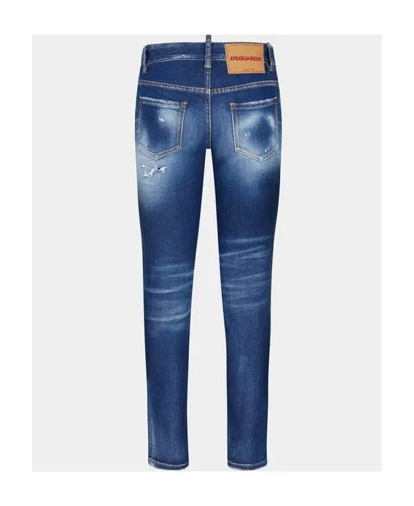 Dsquared2 Ripped Knee Wash Medium Waist Jennifer Jeans