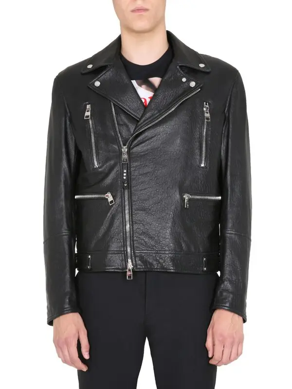 Alexander McQueen Zip-up Biker Jacket