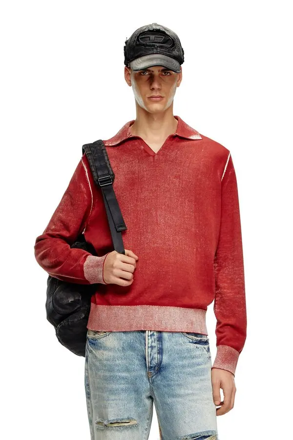 DIESEL® Faded Effect Fine-rib Jumper