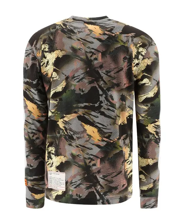 Heron Preston Camouflage Print Long-sleeved T-shirt