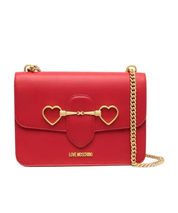 Moschino Heart Logo-plaque Crossbody-bag - Red