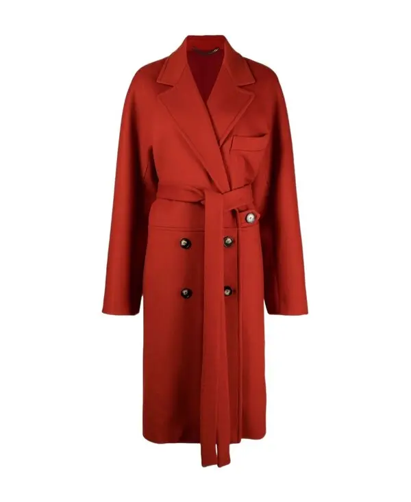 Stella McCartney Double-breasted Belted Coat - Red