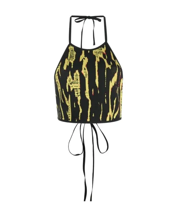 AMBUSH Jacquard Crossed Laced Top