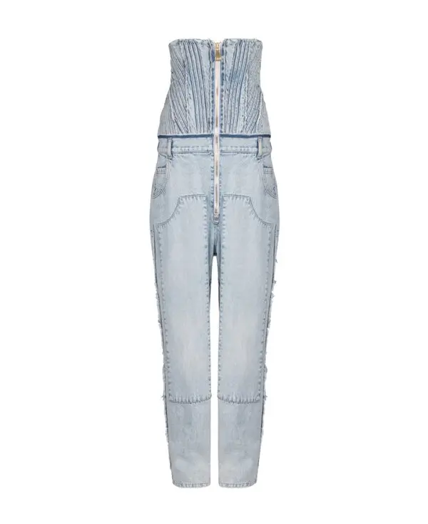 Balmain Cotton Vintage Boyfriend Jeans - Gray