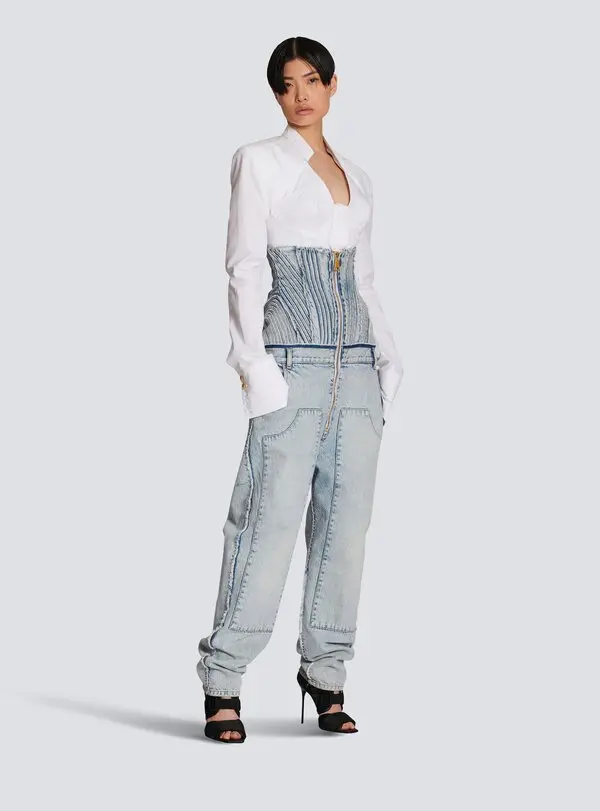 Balmain Cotton Vintage Boyfriend Jeans