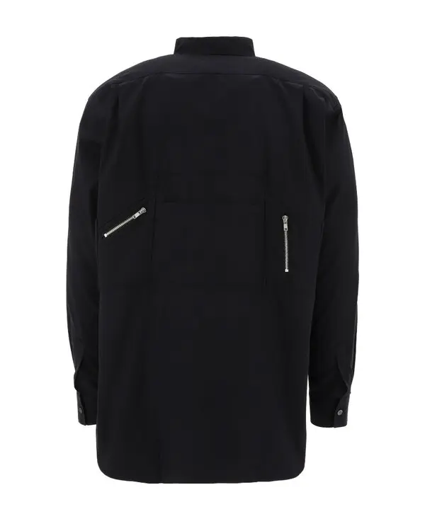Comme Des Garçons Zip Detailed Buttoned Shirt