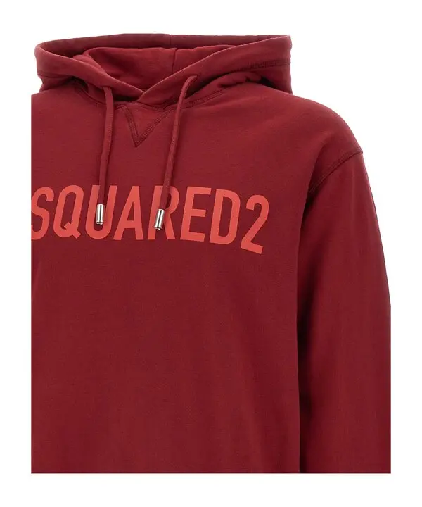 Dsquared2 Logo Printed Drawstring Hoodie