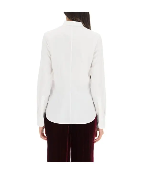Stella McCartney Logo Long-sleeve Poplin Shirt