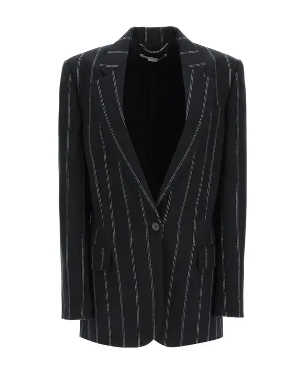 Stella McCartney Stitch-detail Tailored Blazer - Black
