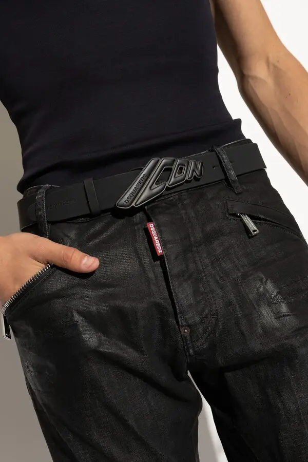 Dsquared2 Logo Engraved Buckled Belt