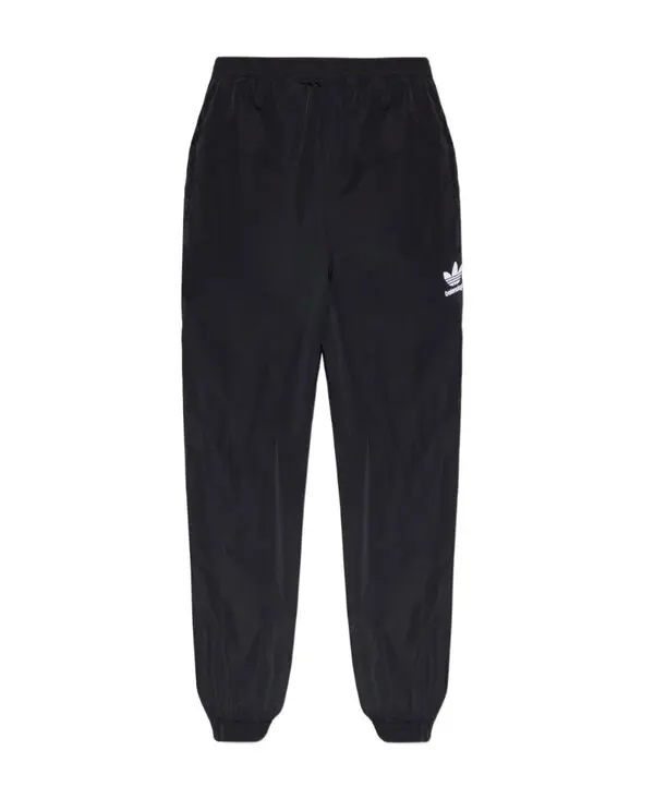 Balenciaga X Adidas Logo Printed Track Pants - Black
