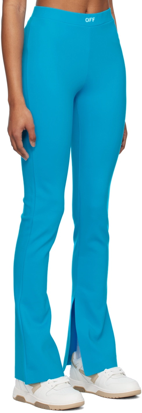 Off-White Printed High Waist Leggings - Blue