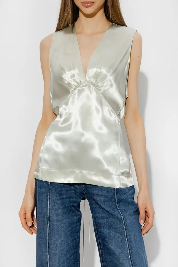 Bottega Veneta Sleeveless Satin Top