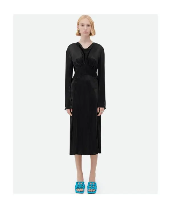 Bottega Veneta Logo Satin Dress