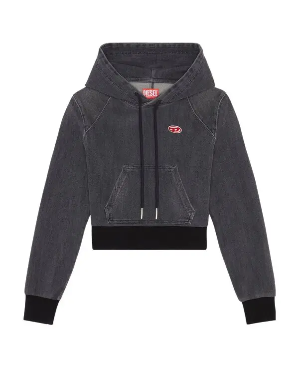 DIESEL® D-angy Track Denim Hoodie