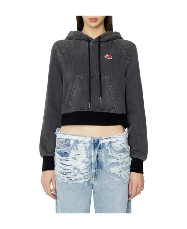 DIESEL® D-angy Track Denim Hoodie