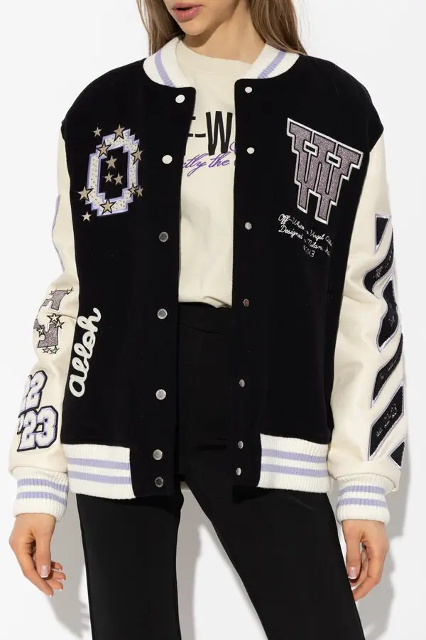 Off-White Button Detailed Long-sleeved Jacket