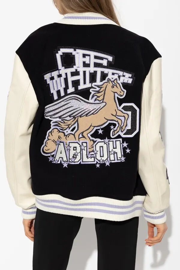 Off-White Button Detailed Long-sleeved Jacket