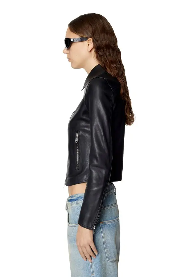 DIESEL® Zip-fastening Leather Jacket