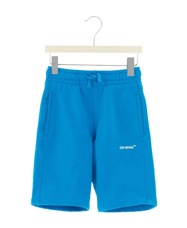 Off-White Logo Print Drawstring Shorts