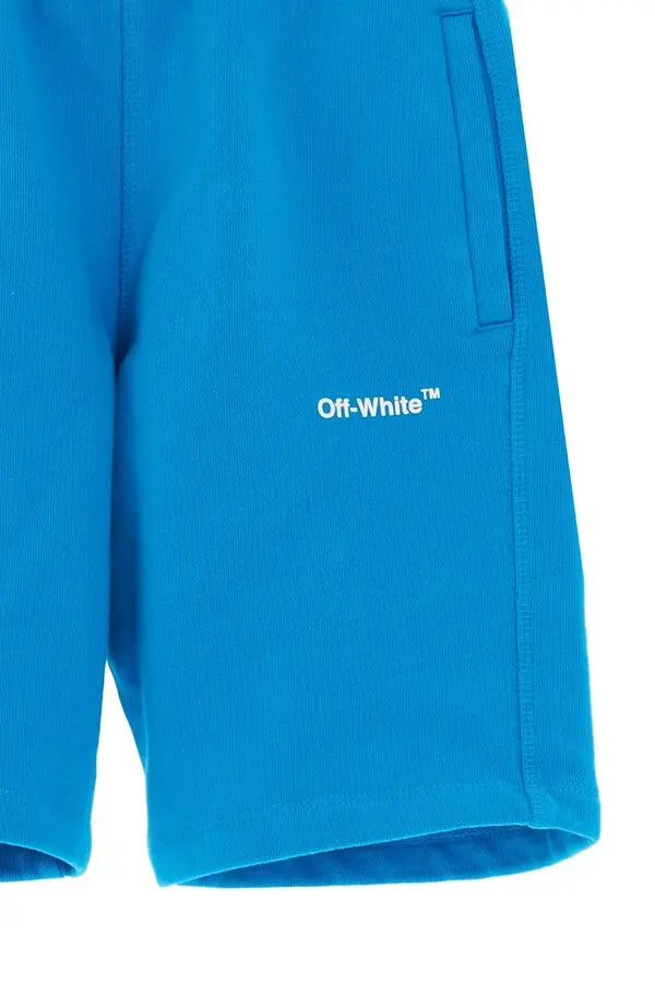 Off-White Logo Print Drawstring Shorts