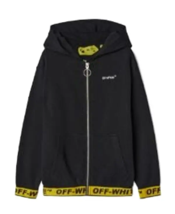 Off-White Logo Hooded Jacket - Black