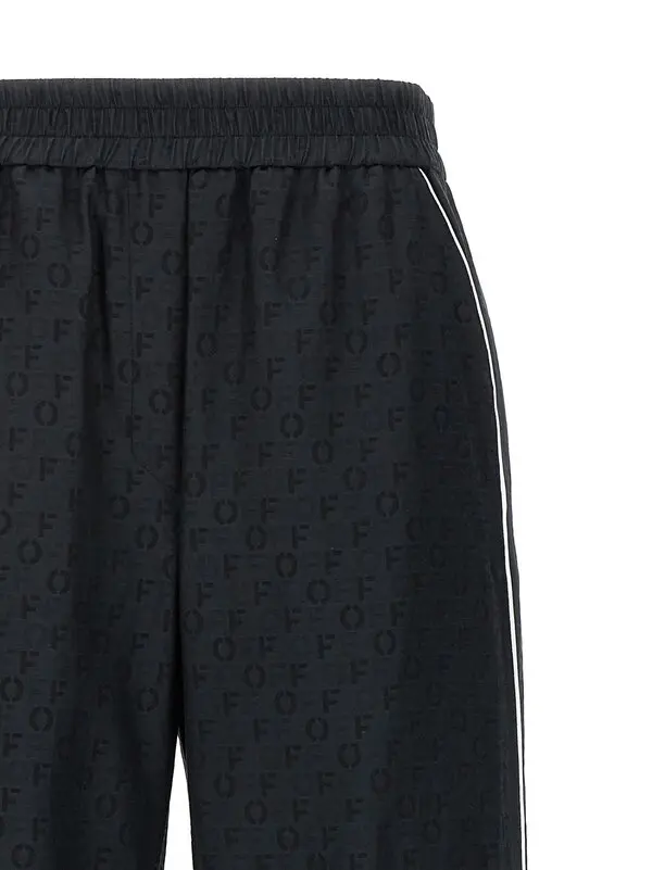 Off-White Off Jacquard High Waist Pajama Pants