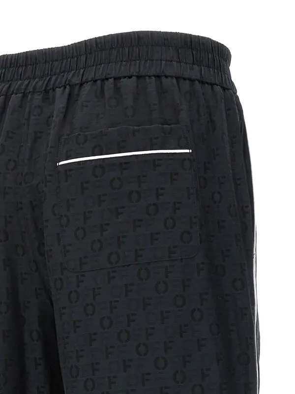 Off-White Off Jacquard High Waist Pajama Pants