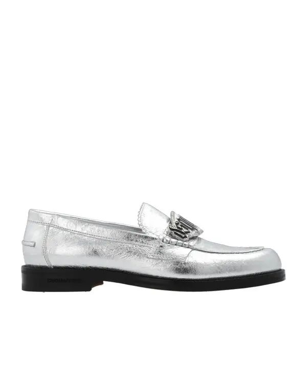 Dsquared2 Gothic Metallic Logo Plaque Loafers