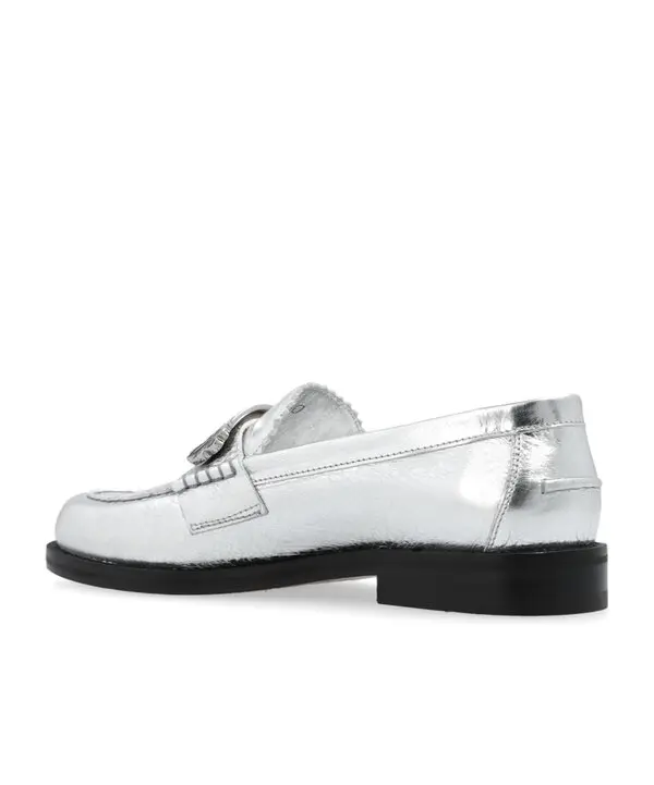 Dsquared2 Gothic Metallic Logo Plaque Loafers
