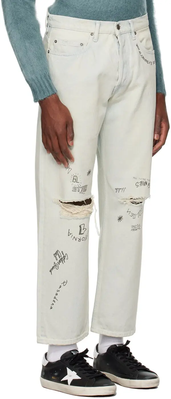 GOLDEN GOOSE Distressed Cropped Jeans