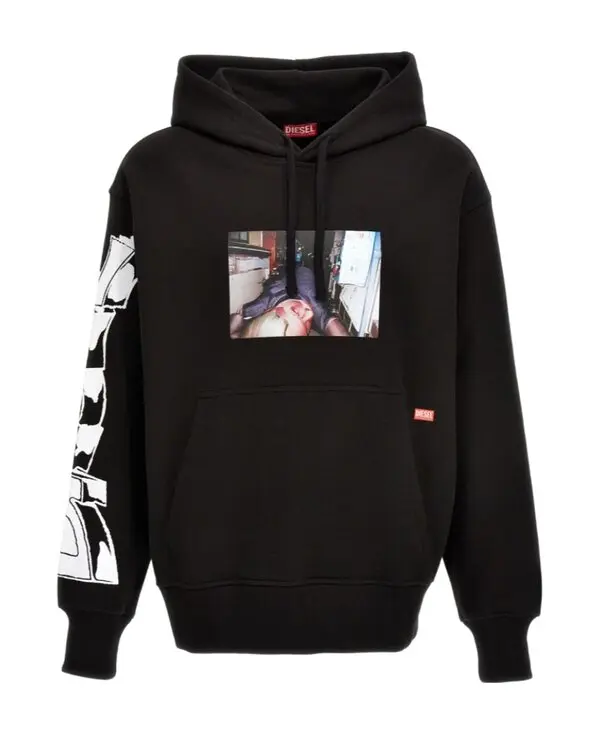 DIESEL® Graphic-printed Drawstring Hoodie