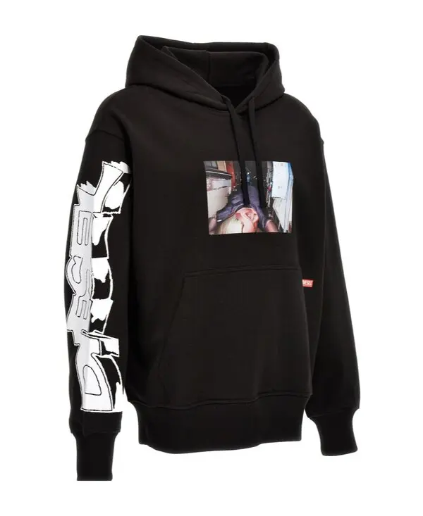 DIESEL® Graphic-printed Drawstring Hoodie