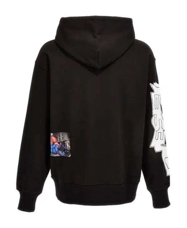 DIESEL® Graphic-printed Drawstring Hoodie