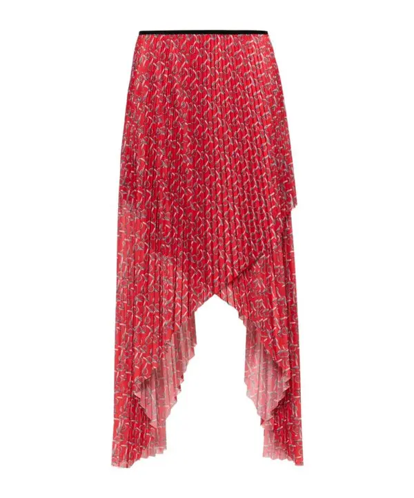 Burberry Mid-rise Pleated Skirt - Red