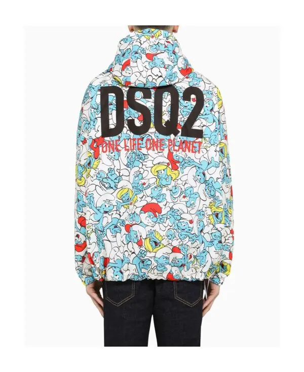 Dsquared2 Smurf-print Hooded Jacket