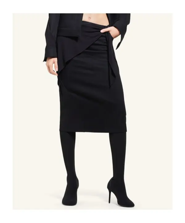 COURREGES Draped Denim Skirt