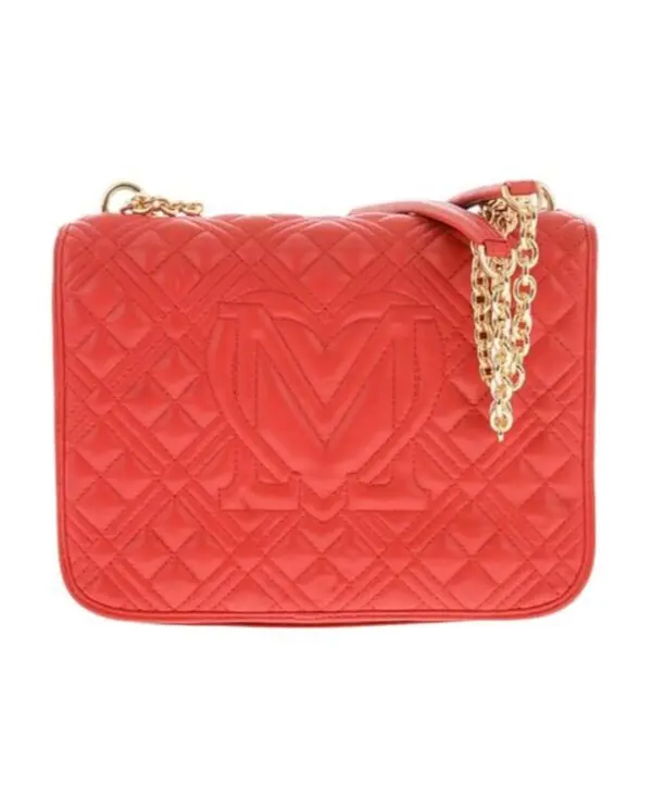 Moschino Quilted Logo-plaque Shoulder Bag