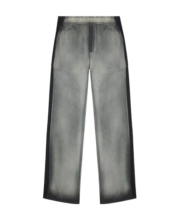 DIESEL® Side-stripe Wide-leg Trousers - Black
