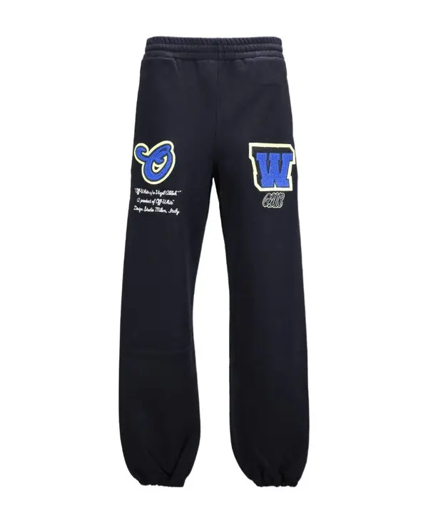 Off-White Logo Flocked Straight Leg Trousers