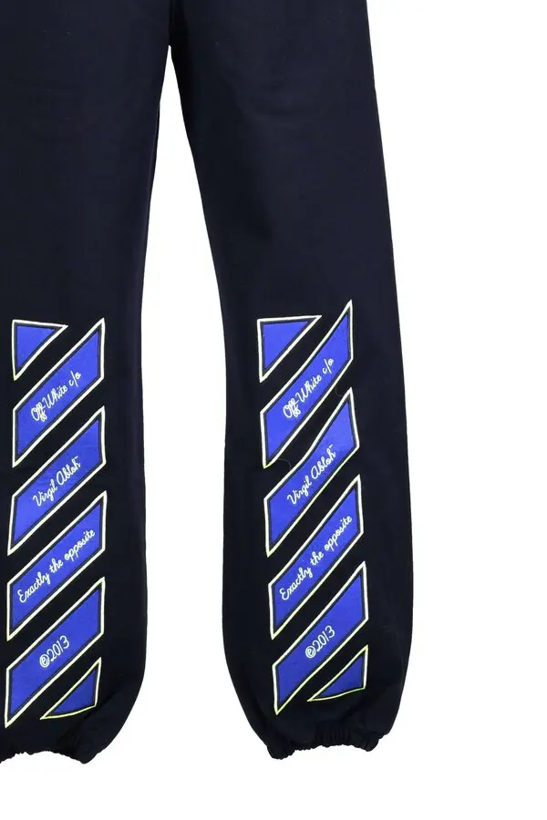 Off-White Logo Flocked Straight Leg Trousers