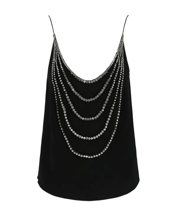 Stella McCartney Kenna Rhinestone-embellished Top - Black