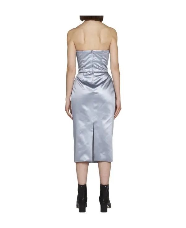 MAISON MARGIELA Cintzed Draped Satin Dress