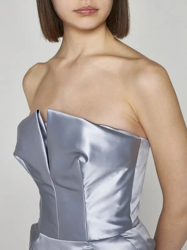 MAISON MARGIELA Cintzed Draped Satin Dress