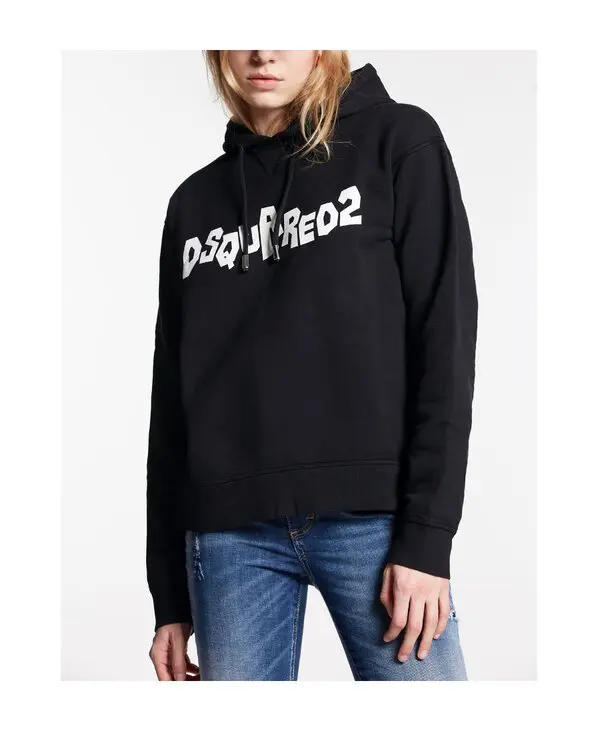 Dsquared2 Logo Printed Drawstring Hoodie