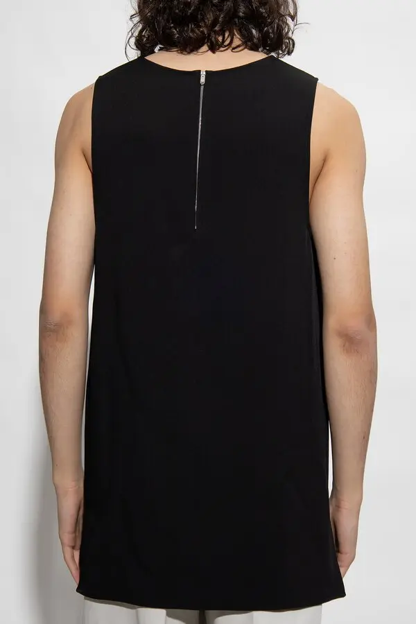 JIL SANDER Half-zipped Round-neck Long Tank Top