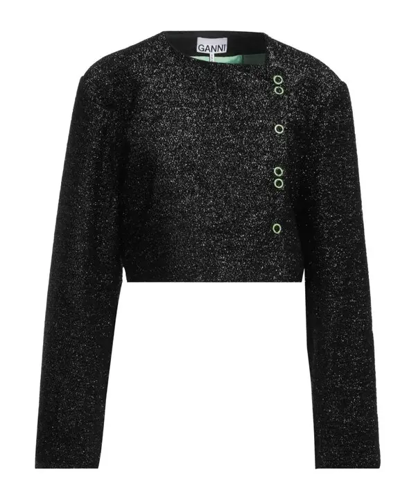 GANNI Solid Color Long-sleeve Coat