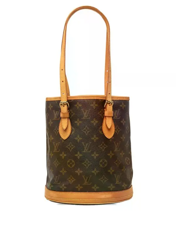 LOUIS VUITTON 2003 Monogram Petit Bucket Bag - Brown